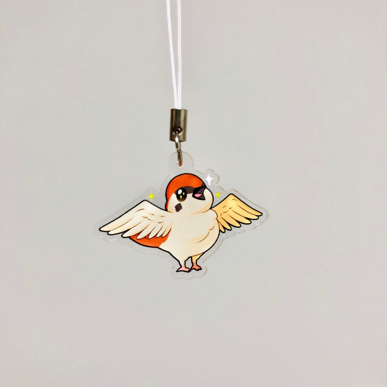 Chuntaro Cute Bird sparrow Double-sided acrylic charm – MiiveiArt