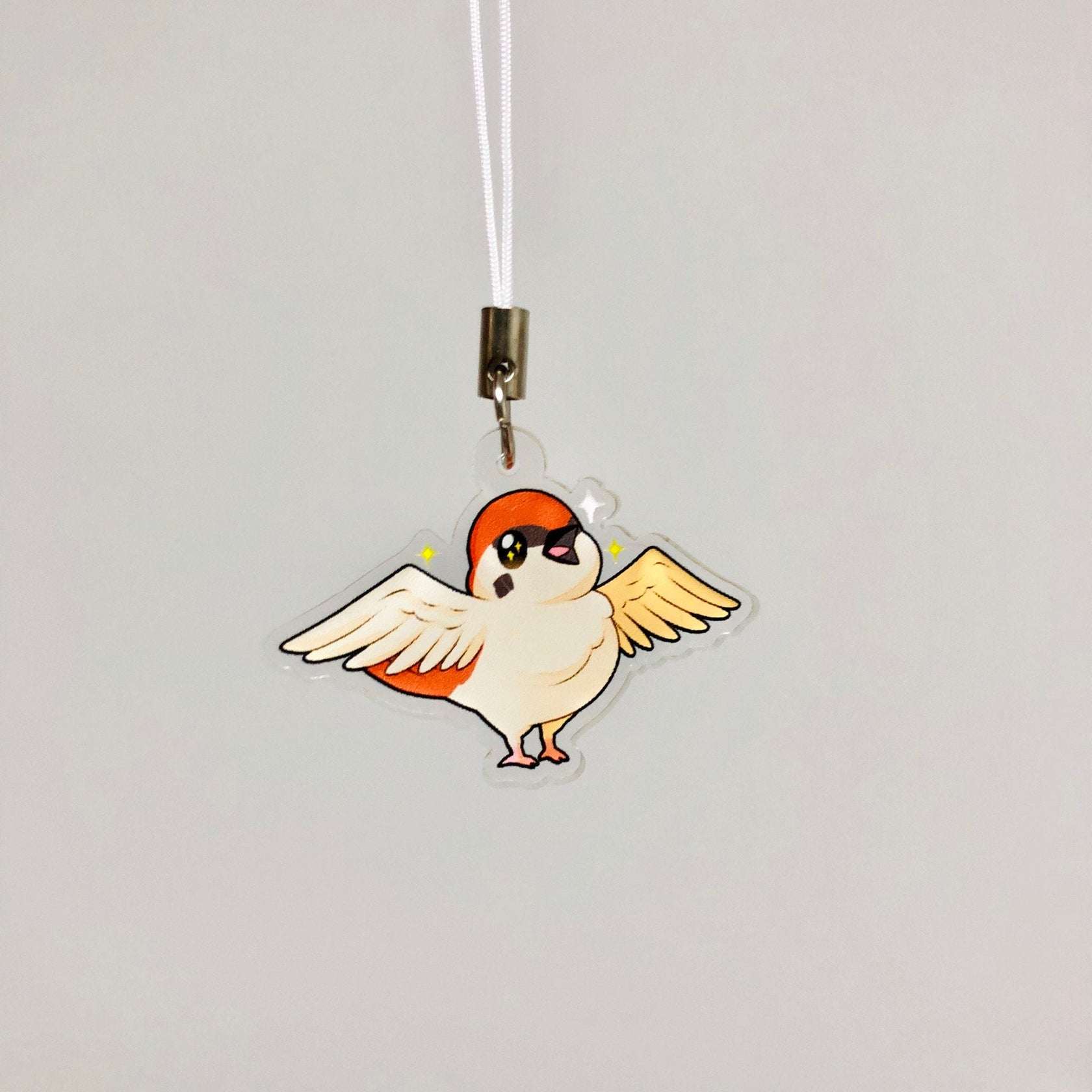 Chuntaro Cute Bird sparrow Double-sided acrylic charm – MiiveiArt